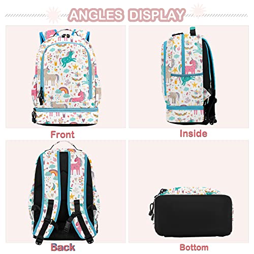 BASICPOWER Kids Backpack for Teen Girls Boys, Lightweight Water Resistant Pattern Backpacks for Preschool Kindergarten