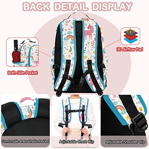 BASICPOWER Kids Backpack for Teen Girls Boys, Lightweight Water Resistant Pattern Backpacks for Preschool Kindergarten