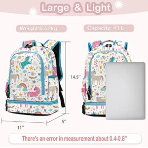 BASICPOWER Kids Backpack for Teen Girls Boys, Lightweight Water Resistant Pattern Backpacks for Preschool Kindergarten