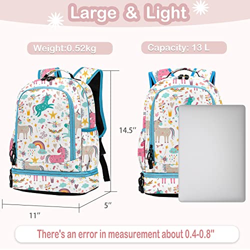 BASICPOWER Kids Backpack for Teen Girls Boys, Lightweight Water Resistant Pattern Backpacks for Preschool Kindergarten