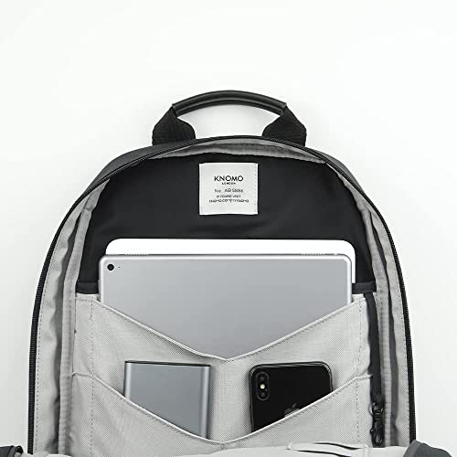 KNOMO 16 inch Slim Laptop Backpack Men Bookbag Travel Rucksack Business Casual Daypack