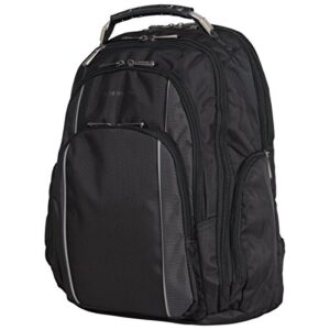 HERITAGE TRAVELWARE Travelier Dual Compartment Checkpoint-Friendly 17" Laptop Business Backpack, Black, One Size