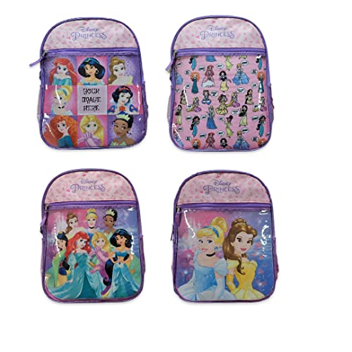 POMPIN Bags Disney Princess Interchangeable Kids Backpack | Disney Princess Backpack - Includes (2) Double Sided Image Panels For 4 Unique Looks