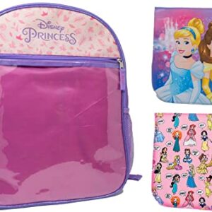 POMPIN Bags Disney Princess Interchangeable Kids Backpack | Disney Princess Backpack - Includes (2) Double Sided Image Panels For 4 Unique Looks