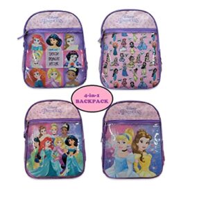 POMPIN Bags Disney Princess Interchangeable Kids Backpack | Disney Princess Backpack - Includes (2) Double Sided Image Panels For 4 Unique Looks