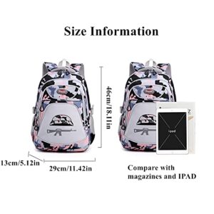 Camo Kids Backpack Elementary School Schoolbag Boys and Girls Lightweight Travel Bag