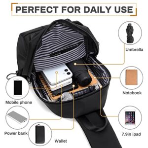 Allnice Sling Bag for Women Men Small Sling Bag Crossbody Daypack with USB Charging Port Water Resistant Chest Bags Adjustable Shoulder Strap Travel Hiking Daypack for Travel, Hiking, Cycling, Camping