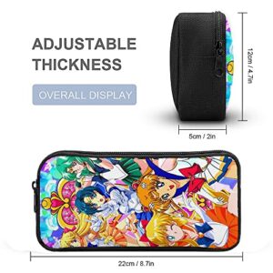 3D Anime Backpack Cartoon Backpacks 17in Bookbag Anime Laptop Daypack Matching Pencil Case Set Color S1