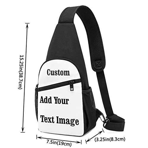 Custom Chest Bags Sport Shoulder Crossbody Backpack With Your Text Image Travel Daypack For Men Women Personalized Gifts