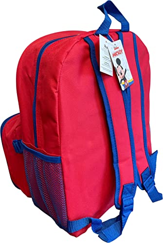 Ruz Mickey Mouse 16" Backpack With Detachable Lunch Box Blue-Red