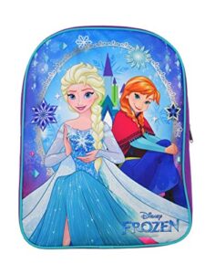 group ruz disney frozen elsa & anna 15″ backpack (purple-blue)