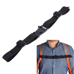 Ikerall Sternum Straps For Backpacks 1-pack,Adjustable Chest Strap with Emergency Whistle Buckle Suitable for Universal Outdoor Fabric Backpack Straps(Black)