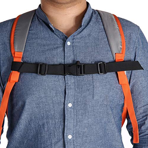 Ikerall Sternum Straps For Backpacks 1-pack,Adjustable Chest Strap with Emergency Whistle Buckle Suitable for Universal Outdoor Fabric Backpack Straps(Black)