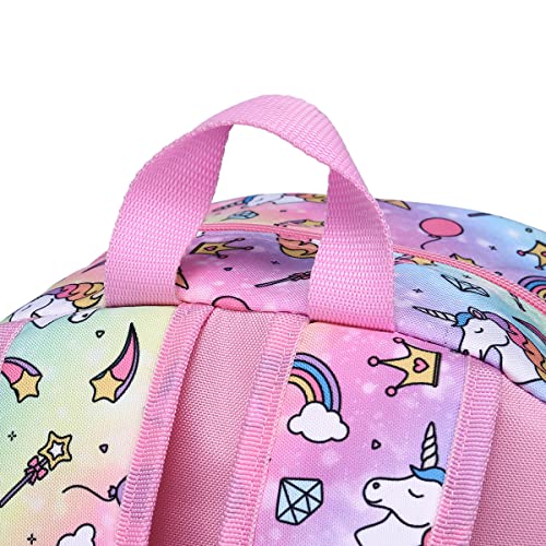 NOACLEA 3pcs Girls Unicorn Sequins Backpack Set Kids School Backpack With Lunch Box Pencil Case.