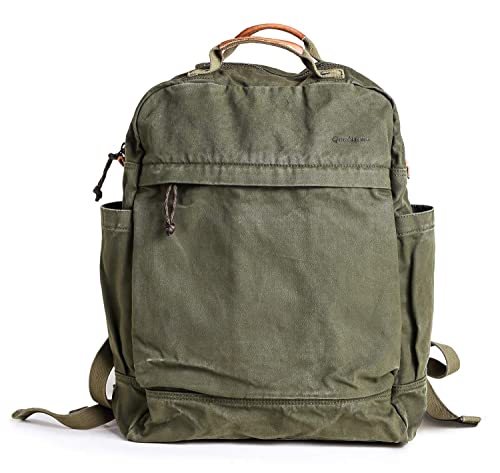 Gootium Canvas Backpack x Crossbody Pack - Casual Vintage Style Cloth Daypack Combo