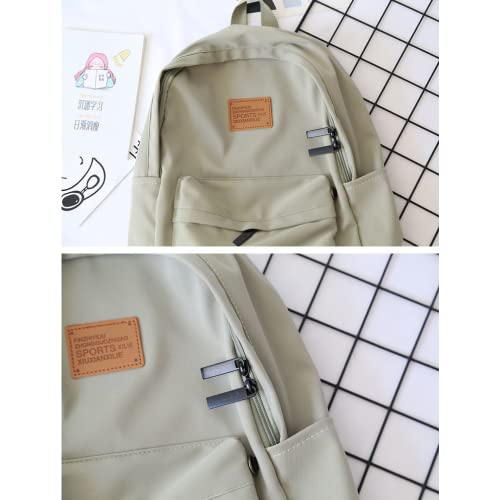 Kawaii Simple Sporty Japanese Korean harajuku backpack teenage school gift for birthday Christmas (white)