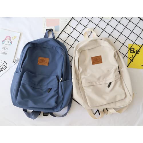 Kawaii Simple Sporty Japanese Korean harajuku backpack teenage school gift for birthday Christmas (white)