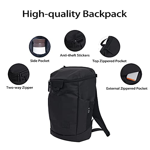 COTS Business Backpack, Water Resistant Anti-Theft Travel Casual Laptop Daypack 15.6 Inch Notebook, 21 Liters (Black)