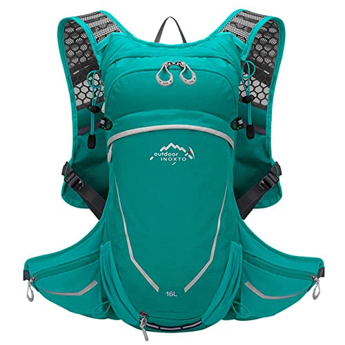 MANFS Portable waterproof hiking backpack 16L, with rainproof cover, outdoor sports travel day bag, for bicycle skiing (young)