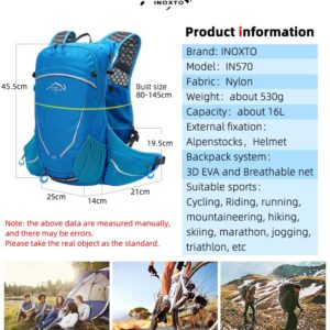 MANFS Portable waterproof hiking backpack 16L, with rainproof cover, outdoor sports travel day bag, for bicycle skiing (young)