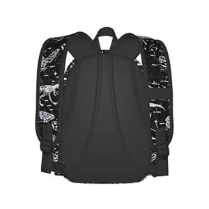 Dinosaur Skull Stylish Backpack With Adjustable Padded Shoulder Straps Daypacks For College Travel One Size