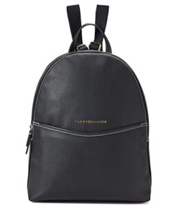 tommy hilfiger whitney ii medium dome backpack pebble pvc black one size