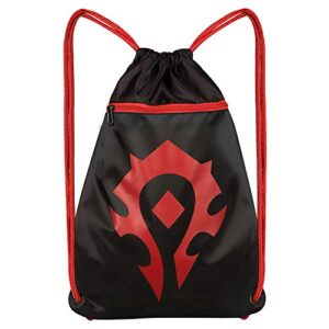 jinx world of warcraft horde loot bag, 14×19″, drawstring cinch backpack