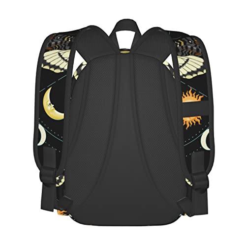 Besbapes Death Head Hawk Moth Moon And Sun Lightweight Casual Laptop Backpack For Men and Women School Bookbag for College One Size