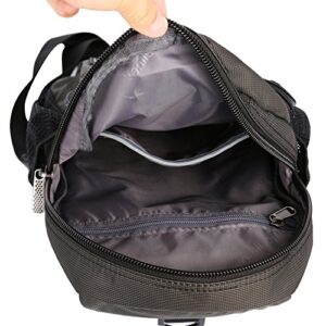 Vanlison Crossbody Sling Bag Backpack Chest Shoulder Bag Unisex Black Fits iPad