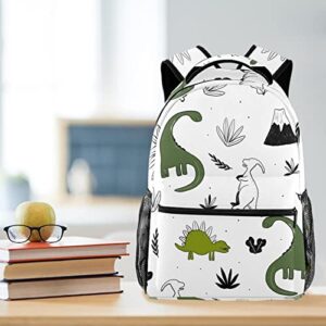 Elementary Middle School Backpack for Girls Boys Teens,Fashion Laptop Backpack Travel Bookbag for StudentsHand Drawn Dinosaur