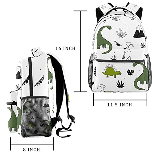 Elementary Middle School Backpack for Girls Boys Teens,Fashion Laptop Backpack Travel Bookbag for StudentsHand Drawn Dinosaur