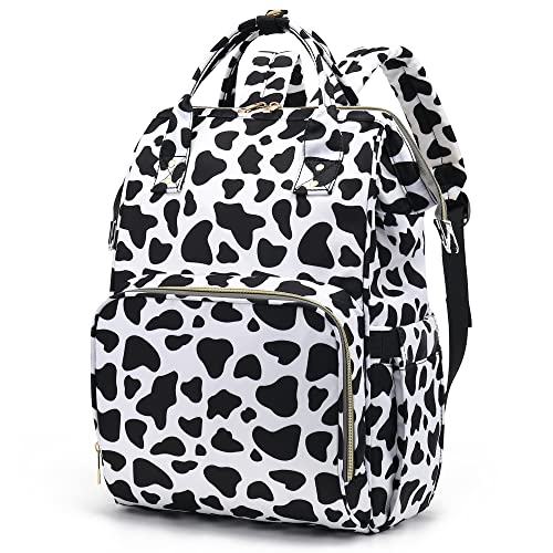 Yusudan Cow Print Laptop Backpack for Womens Girls, College Backpacks School Bag Bookbag 15.6 Inch Computer Backpack