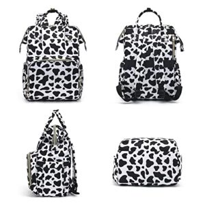 Yusudan Cow Print Laptop Backpack for Womens Girls, College Backpacks School Bag Bookbag 15.6 Inch Computer Backpack