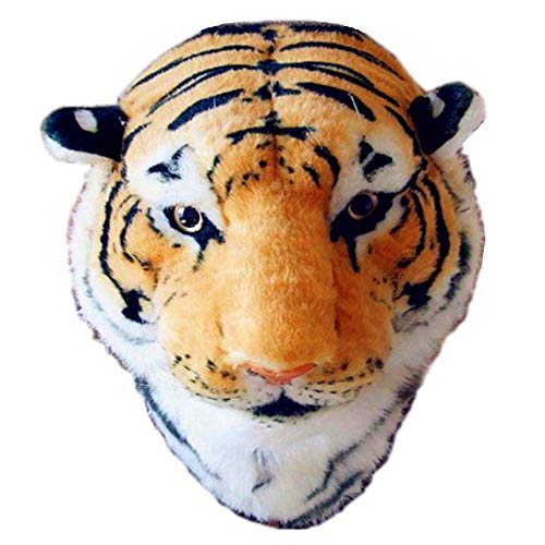 Glanzzeit 3D Animal Head Backpack Cool Design Panda Tiger Lion Panther Knapsack (Small, Tiger)