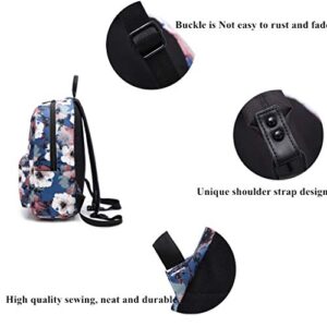 Fvstar Mini Backpack Women Girls Water-resistant Small Backpack Purse Shoulder Bag for Womens Adult Kids School Travel,Floral