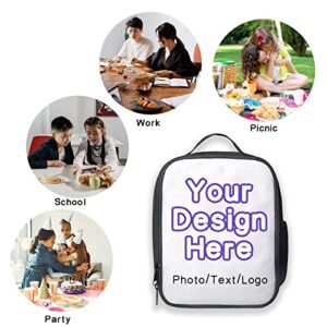 Fedalust Custom Backpack, Personalized Photo Bookbag School Backpack Lunch Box, Customize Travel Backpacks Back to School Accessories