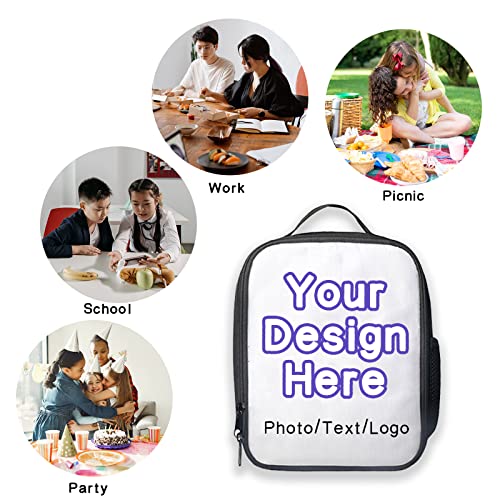 Fedalust Custom Backpack, Personalized Photo Bookbag School Backpack Lunch Box, Customize Travel Backpacks Back to School Accessories