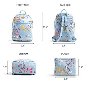 Maison d' Hermine Equinoxe Cotton Backpack with Small Pouch Lightweight Bag for Travel College School Work Beach Perfect for Women & Men Students