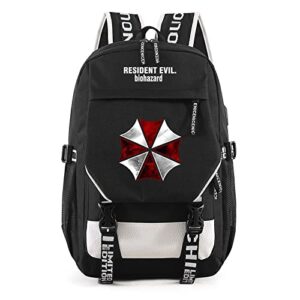 umbrella backpack bookbag- game cosplay umbrella corporation print deluxe oxford lightweight daypack school bag free size