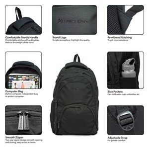 Backpack basic Unicross,Casual Daypacks Ultra ligth Backpack Laptop Backpack for Women & Men Fits Tourism School Business (Black)