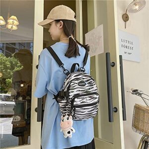 PEXIZUAN Kawaii backpack cow backpack with cute pendants cute small backpack shopping travel small backpack(Cows)