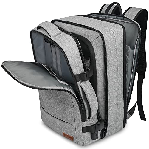 MIYCOO Travel Backpack for Women Men，Carry on Backpack Large Laptop Backpack Hiking Backpack School Bag for Outdoor Sports, Grey