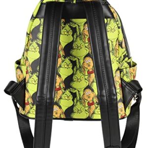 Dr. Seuss The Grinch and Max All-Over Print Faux Leather Mini Backpack