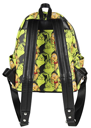 Dr. Seuss The Grinch and Max All-Over Print Faux Leather Mini Backpack