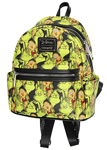 Dr. Seuss The Grinch and Max All-Over Print Faux Leather Mini Backpack