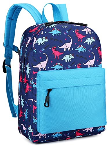 Kids Backpack for Girls Boys Cute Lightweight Preschool School Backpacks Bookbags (Blue dinosaur)