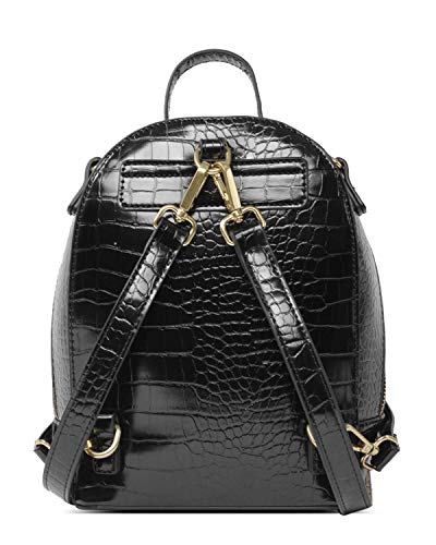 Pixie Mood Cora 9 x 7 Vegan Leather Convertible Backpack, Black Croc