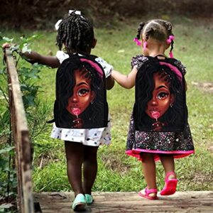 Tinysky African Black Women Laptop Backpack Cute Bookbag for Work Travel Hiking Camping 17 Inch