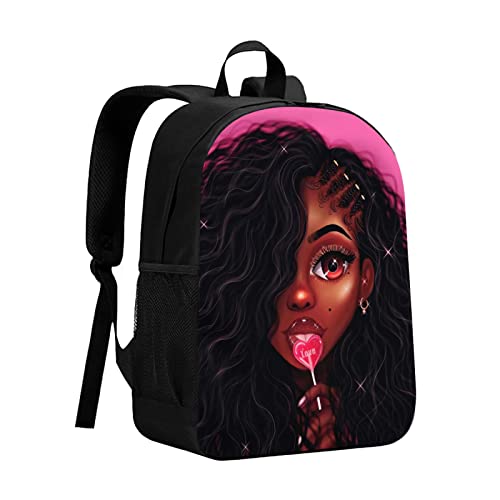 Tinysky African Black Women Laptop Backpack Cute Bookbag for Work Travel Hiking Camping 17 Inch