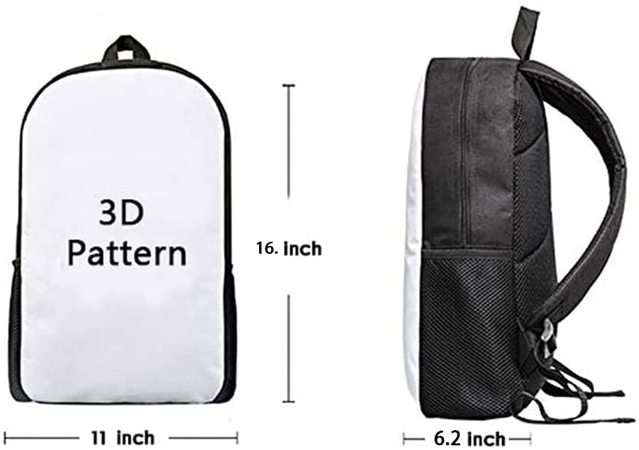 D-WOLVES Novelty Forest Luminous Psychedelic Mushrooms School Backpack for Men Women, Lightweight Backpack Book Bag with Ergonomic Back Pad, Casual Daypack Durable Travel Bag for Hiking Work Business